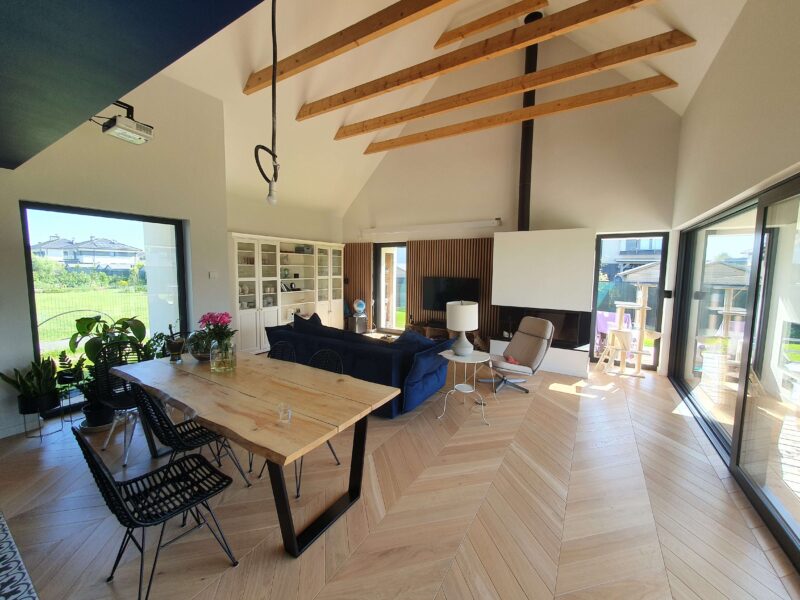 Projekt Stodoła M wysoki salon | BarnHouseIdeas